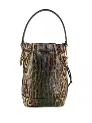 Fendi Drawstring-closure Leopard-print Bucket Bag