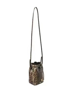 Fendi Drawstring-closure Leopard-print Bucket Bag