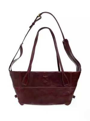 Balmain Top-handle Leather Tote Bag - Red
