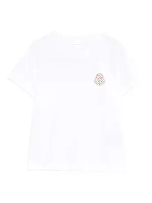 Moncler Logo-detail Crew-neck T-shirt - White