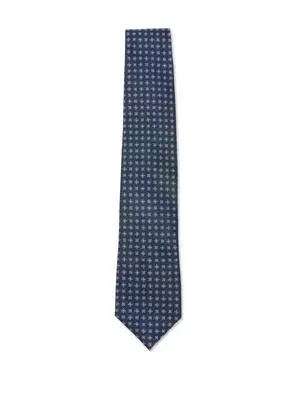 Corneliani Patterned Silk Neck Tie - Blue