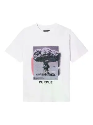 PURPLE BRAND Puzzle-print T-shirt - White