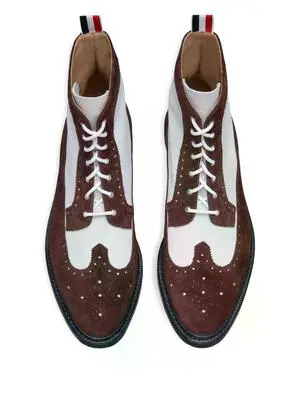 Thom Browne Longwing Suede Ankle Boots