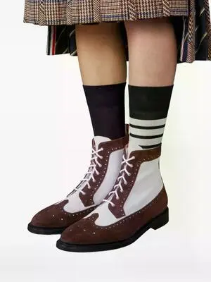 Thom Browne Longwing Suede Ankle Boots