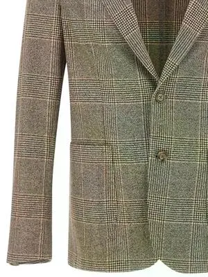 BARBA NAPOLI Checked Buttoned Blazer