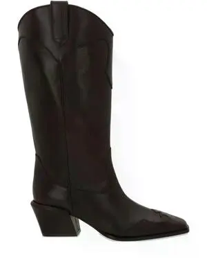 Women's Square Toe Mid Heel Boots