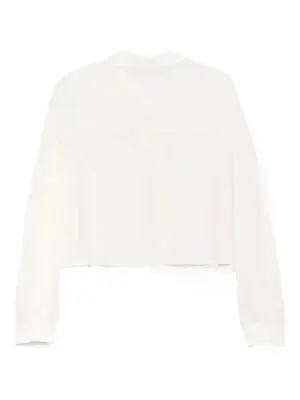AMOMENTO Drawer Pocket Crop Shirt