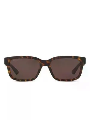 Gucci Rectangle-frame Sunglasses - Brown