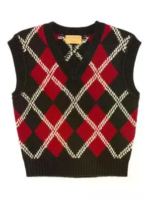 Guest In Residence Argyle Sleeveless Vest - Brown