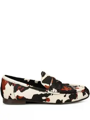 BIBI LOU Patterned Strap Loafers - White