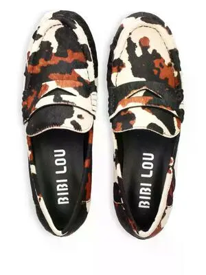 BIBI LOU Patterned Strap Loafers