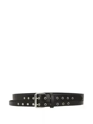 Isabel Marant Eyelet Buckle Belt - Black