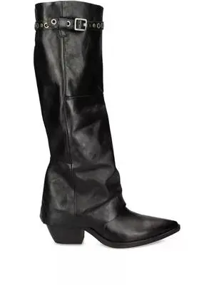 A.S.98 Buckle Eyelet Leather Boots