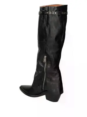 A.S.98 Buckle Eyelet Leather Boots