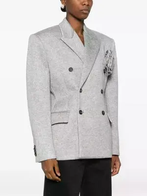 Giuseppe Di Morabito Rose-embellished Double-breasted Blazer