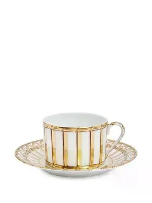 PINTO PARIS Vannerie Tea Cup And Saucer - White