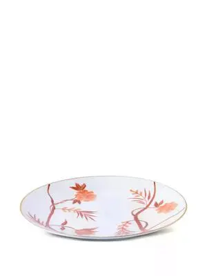 MARIE DAAGE Bouquet De Vie Orange Dessert Plate - White