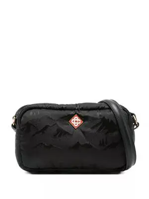 Casablanca Mountain-print Messenger Bag - Black
