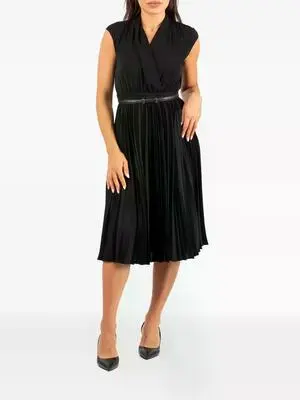 Max Mara Pleated Belted Dress