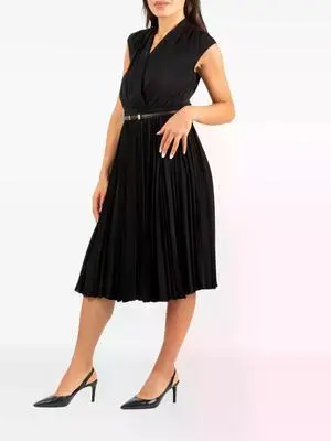 Max Mara Pleated Belted Dress