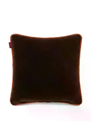 Etro Logo-embroidered Cushion - Brown