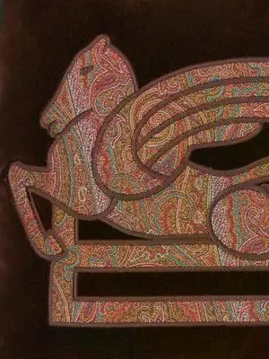 Etro Logo-embroidered Cushion - Brown