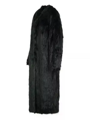 STAND STUDIO Carolina Faux Fur Coat - Black