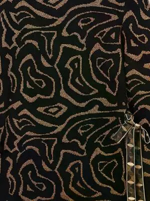 Emilio Pucci Patterned Tie-side Sweater - Black