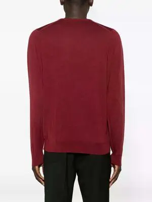 John Smedley Crew Neck Merino Wool Sweater - Red