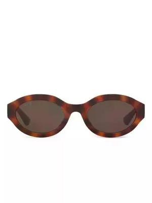 Gucci Oval-Frame Sunglasses Green