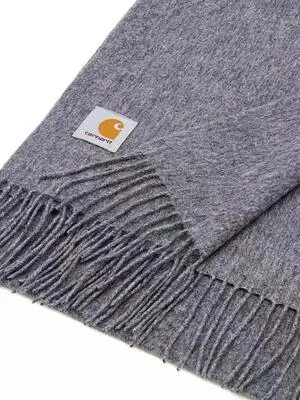 Carhartt Work In Progress Clan Fringed Logo Scarf - Grey