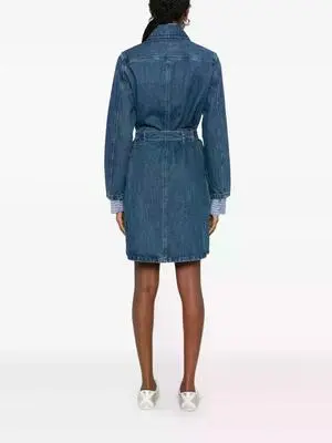 A.p.c. Belted Denim Shirt Dress
