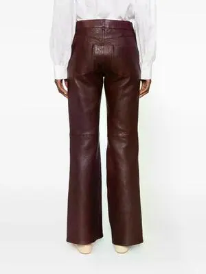 Chloé Leather Trousers - Red