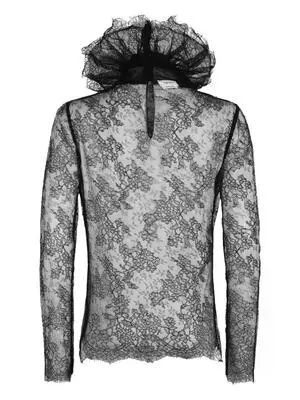 Alexander McQueen Ruffled-collar Lace Blouse