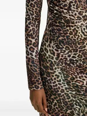 Hugo Leopard-print Midi Dress