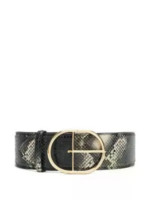 Roberto Cavalli Snake-effect Belt - Black