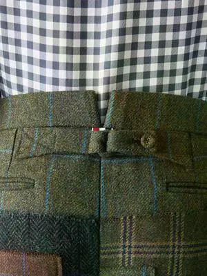 Thom Browne Hunting Tweed Patchwork Trousers