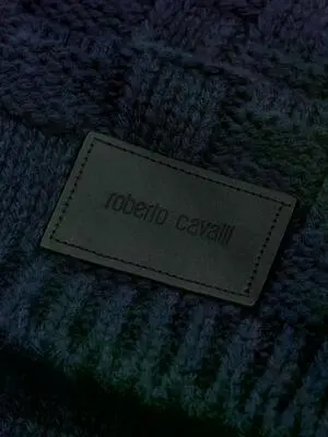 Roberto Cavalli Tag Scarf - Blue