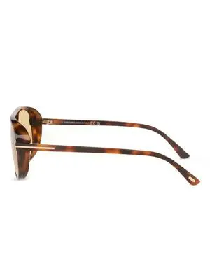 TOM FORD Guillaume Metal-detail Sunglasses - Brown
