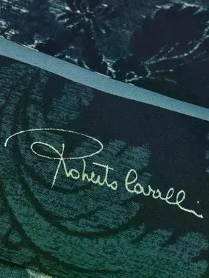 Roberto Cavalli Brocade-print Silk Scarf