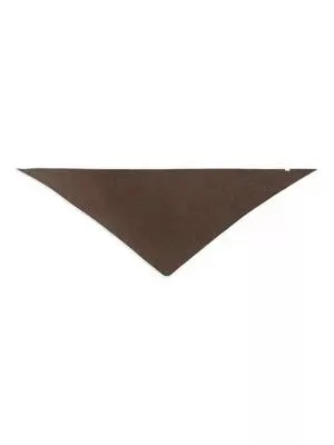 Nn07 Triangle Wool Scarf - Brown