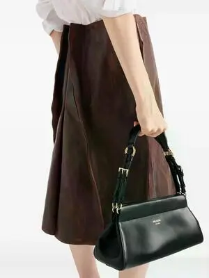 Prada Medium Enchaîné Leather Shoulder Bag - Black