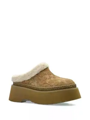COACH Monogram Suede Mules