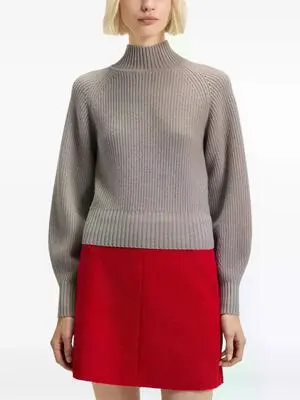 Hugo Ribbed Funnel-neck Sweater