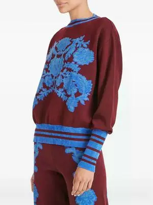 TEMPERLEY LONDON Floral-embellished Wool Sweater - Red