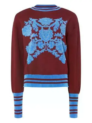 TEMPERLEY LONDON Floral-embellished Wool Sweater - Red
