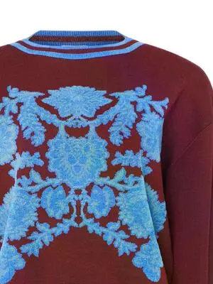 TEMPERLEY LONDON Floral-embellished Wool Sweater - Red