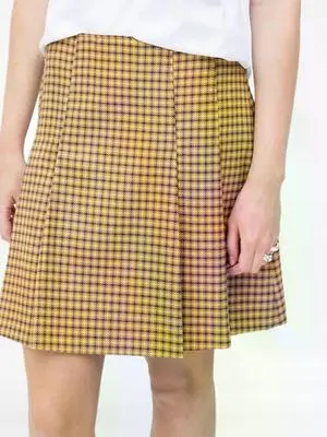 Hugo Plaid Pleated Mini Skirt