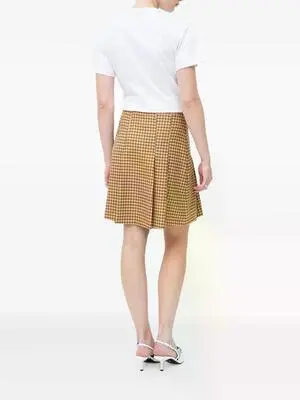 Hugo Plaid Pleated Mini Skirt