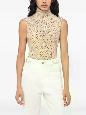 Rabanne Polka-dot Print Sleeveless Top